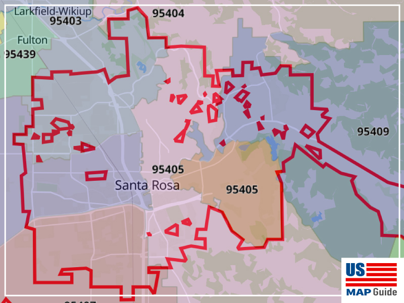 Santa Rosa Ca Zip Code Map